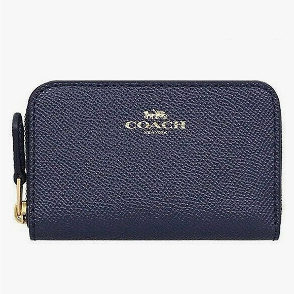 Coach | Bags | Coach Navy Blue Leather Coin Card Wallet | Poshmark